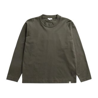 Norse Projects Isefjord Compact Manches Longues T-Shirt - Homme - Tops - Gris - Taille: S