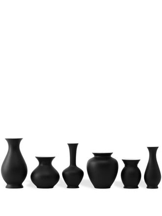 Sch&ouml;nbuch lot de six vases Blossom en porcelaine - Noir