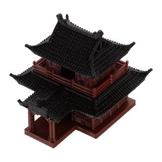 DOITOOL Miniatur Pavillonfigur aus Kunststoff 5cm Schlichtes Kleiner Pavillon Modell f&uuml;r Mikro Landschaftsgestaltung Aquarium und Gartendekoration