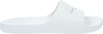 Tommy Jeans Damen Tjw Printed Pu Pool Slide En0en02693, Wei&szlig; Ecru, 38 EU