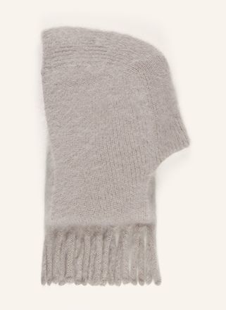 Acne Studios Mohair-Schal Mit Kapuze grau