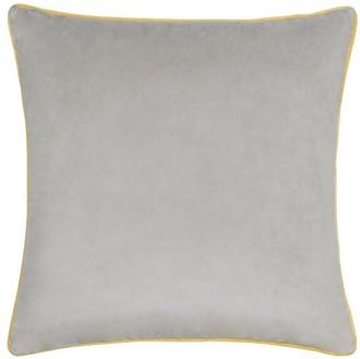 furn. Meridian Kissen mit Federf&uuml;llung - Luxuri&ouml;ses Dekokissen aus Samt mit Kontrastpaspelierung (Taube/Zylon - 45x45cm)