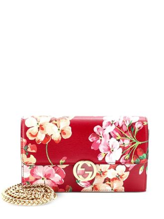 Gucci sac &agrave; bandouli&egrave;re Icon Wallet on Chain Blooms - Rouge