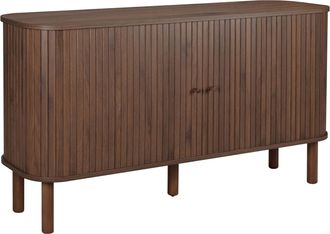 Oviala Sideboard mit 2 Türen, skandinavisch, rechteckig, Länge 140 cm, dunkles Holz
