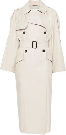 Max Mara Femme, Manteaux, Beige, Taille: 34 FR Mtcdelfin 251 Cappotto doppiopetto cintura