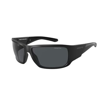 Arnette Homme, Accessoires, Noir, Taille: 64 MM Lunettes de Soleil Snap II Noir Mat Gris Foncé