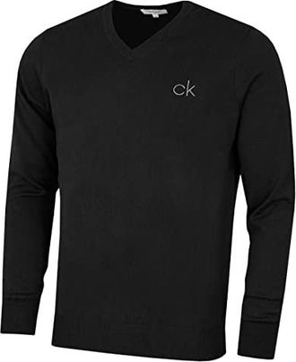 Calvin Klein Golf Hommes V-Neck Pull Tour - Noir - XXXL
