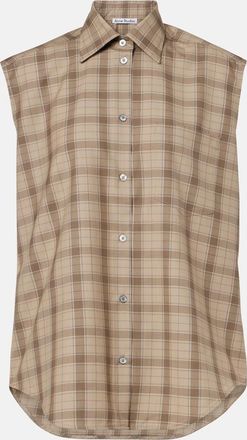 Acne Studios Chemise en laine &agrave; carreaux