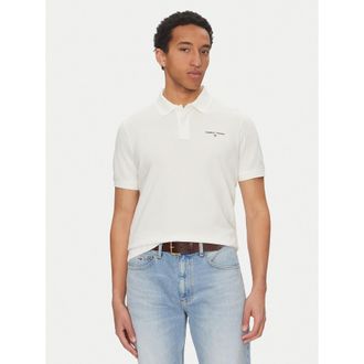 Tommy Jeans Poloshirt Linear DM0DM20914 Wei&szlig; Regular Fit