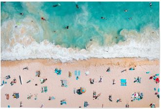 artboxONE Poster 75x50 cm Natur Strandstimmung Leben hochwertiger Design Kunstdruck - Bild Strand k&uuml;ste luftaufnahme