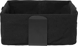 Blomus Blomus Corbeille &agrave; pain DESA L, sac en tissu dans structure en acier, bo&icirc;te &agrave; pain, acier rev&ecirc;tu par pulv&eacute;risation, coton, noir, 26 x 26 cm, 64201