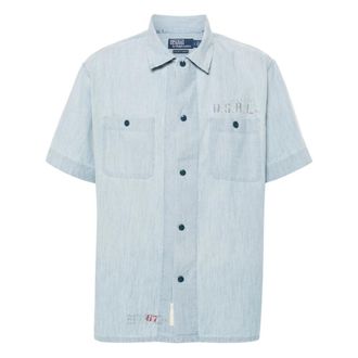 Polo Ralph Lauren Blauer l&auml;ssiger Baumwollpullover - - Shirts - Herren - Blau - M