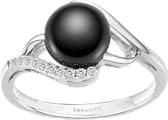 Ceranity Bague motif - Argent 925 - Oxyde de Zirconium - T60 - 1-12/0079-N