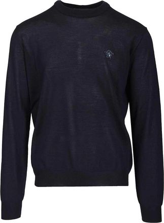 Versace Pull Col Rond - Bleu