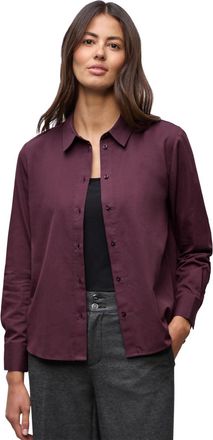 Street One Damen 3412427 Hemdbluse in Unifarbe, Jazz Berry, 38
