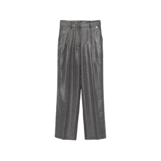 Twinset Pantalon Palazzo Actitude - Femme - Pantalons - Gris - Taille: 38 FR
