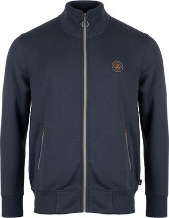 Roadsign Herren Sweatjacke mit Turtelneck, Rei&szlig;verschluss in Kontrastfarbe, Zippertaschen, Logo-Badge Navy, 3XL