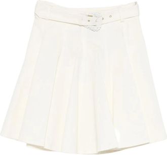 Versace Jeans Couture Femme, Jupes, Blanc, Taille: 36 FR Pleated Belt Skirt