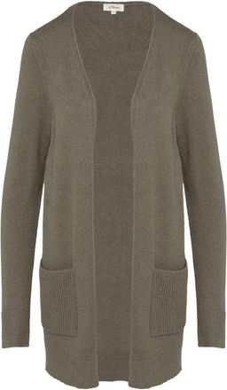 s.Oliver Cardigan Strickjacke Strickjacke mit Rippb&uuml;ndchen