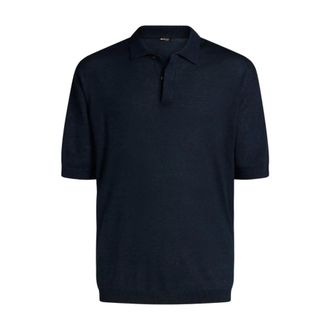 Kiton Homme, Pulls, Bleu, Taille: 2XL Polo &agrave; Manches Courtes en Tricot L&eacute;ger