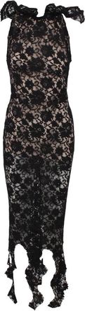 Giuseppe Di Morabito Femme, Robes, Noir, Taille: 38 FR Robe en dentelle avec encolure sculpturale