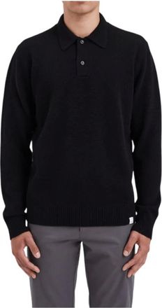 Norse Projects Homme, Tops, Noir, Taille: XL Polo Standard en Laine M&eacute;rinos dAgneau
