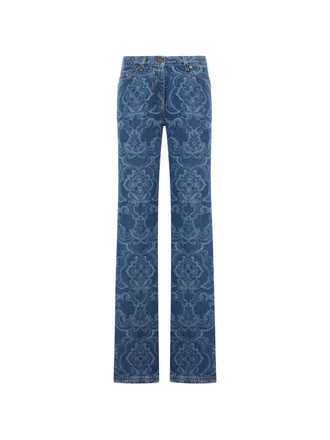 Etro Womens Jeans Flared Blue Cotton