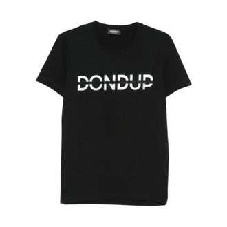Dondup T-shirt col rond - Homme - Tops - Noir - Taille: 2XL