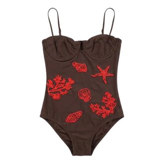 MC2 Saint Barth Femme, Maillots de bain, Brun, Taille: 40 FR One-piece