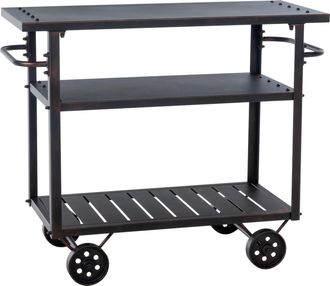 Clp Servierwagen Spring I Mehrzweck-Servierwagen Für Küche Und Esszimmer Mit 3 Etagen, Farbe:Bronze