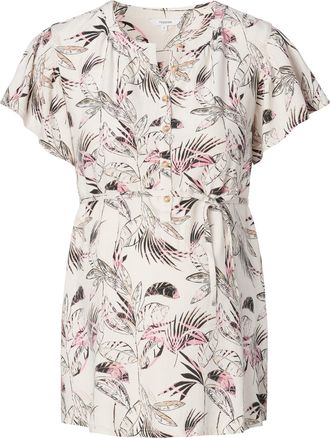 Noppies Damen Blouse Cotia Nursing Short Sleeve All Over Print Bluse, Pristine - N021, 42 EU