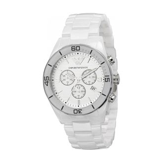 Emporio Armani Homme, Accessoires, Blanc, Taille: ONE Size Montre Chronographe Ar1424