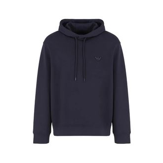 Emporio Armani Double Jersey Hoodie - - Sweatshirts & Hoodies - Herren - Blau - XL
