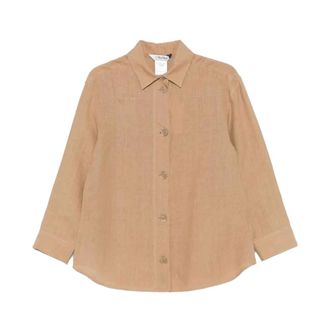 Max Mara Femme, Blouses et Chemises, Brun, Taille: 36 FR Chemise en Lin - Brun