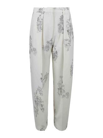 Victoria Beckham Casual Hose - Wei&szlig;