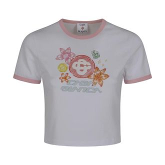 Casablanca Femme, Tops, Multicolore, Taille: 38 FR Ringer Baby Tee