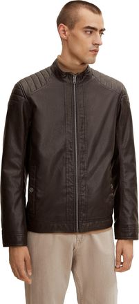 Tom Tailor Herren Bikerjacke aus Kunstleder