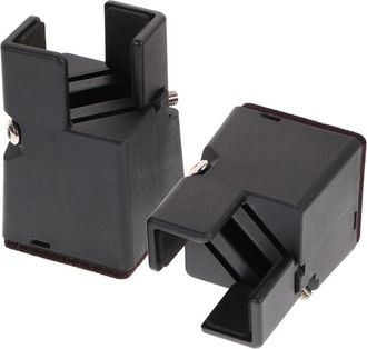 DOITOOL 2 Stück Verstellbare Möbelerhöhung Höhe Möbelbeine Aufsteller für Bett Tisch Schrank Schwarz Breitenverstellbar Schutz vor Kratzern Einfache Montage r