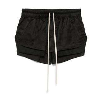 Rick Owens Schwarze Hochgeschnittene Shorts mit Kordelzug - - Shorts - Damen - Schwarzk - S