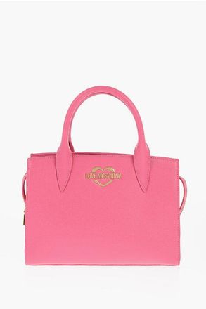 Moschino LOVE Solid-Color Tote Bag with Gold Logo size Unica