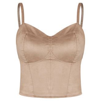 Guess Top W6RH03 WJ472 Beige Slim Fit