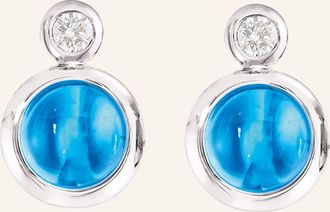 Tamara Comolli Tamara Comolli Ohrstecker Ohrstecker Bouton Swiss Topaz / Classic Aus 18 Karat Wei&szlig;gold Swiss Topas silber