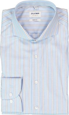 Olymp Herren Hemd blau gestreift