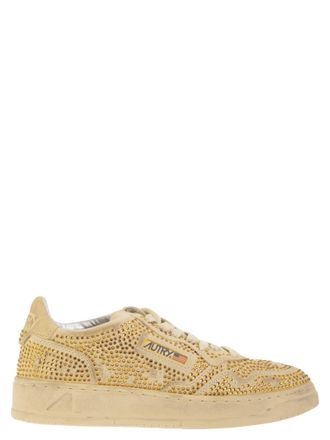 Autry Medalist - Baskets basses en daim avec strass