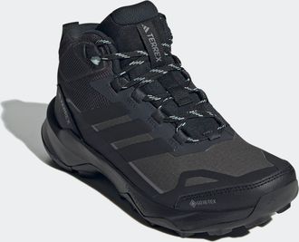 ADIDAS TERREX Wanderschuh ADIDAS TERREX TERREX SKYCHASER AX5 MID GORE-TEX, Damen, Gr. 37, schwarz (carbon, core schwarz, semi flash aqua), Synthetik, Textil, Schuhe