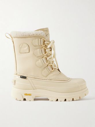 Sorel Bottines En Gore-tex À Finitions En Polaire Caribou Horizon - Crème