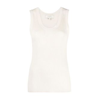 STUDIO NICHOLSON Rakko Ripp-Strick Weste - - Tops - Damen - Wei&szlig; - 4XS