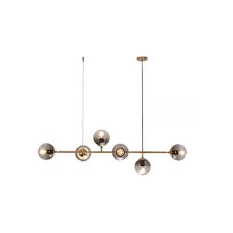 Dexter Dexter - lustre moderne 6 lumi&egrave;res au dessus de la table, 120 cm