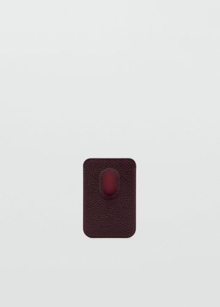 Mango Porte-cartes magn&eacute;tique bordeaux - Femme - Taille unique - MANGO
