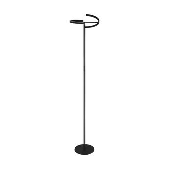 Eglo LED Stehlampe Castelpoto, Lampe Wohnzimmer touch dimmbar, schwenkbare Standleuchte, Leselampe aus Stahl in Schwarz, warmwei&szlig;, 180 cm